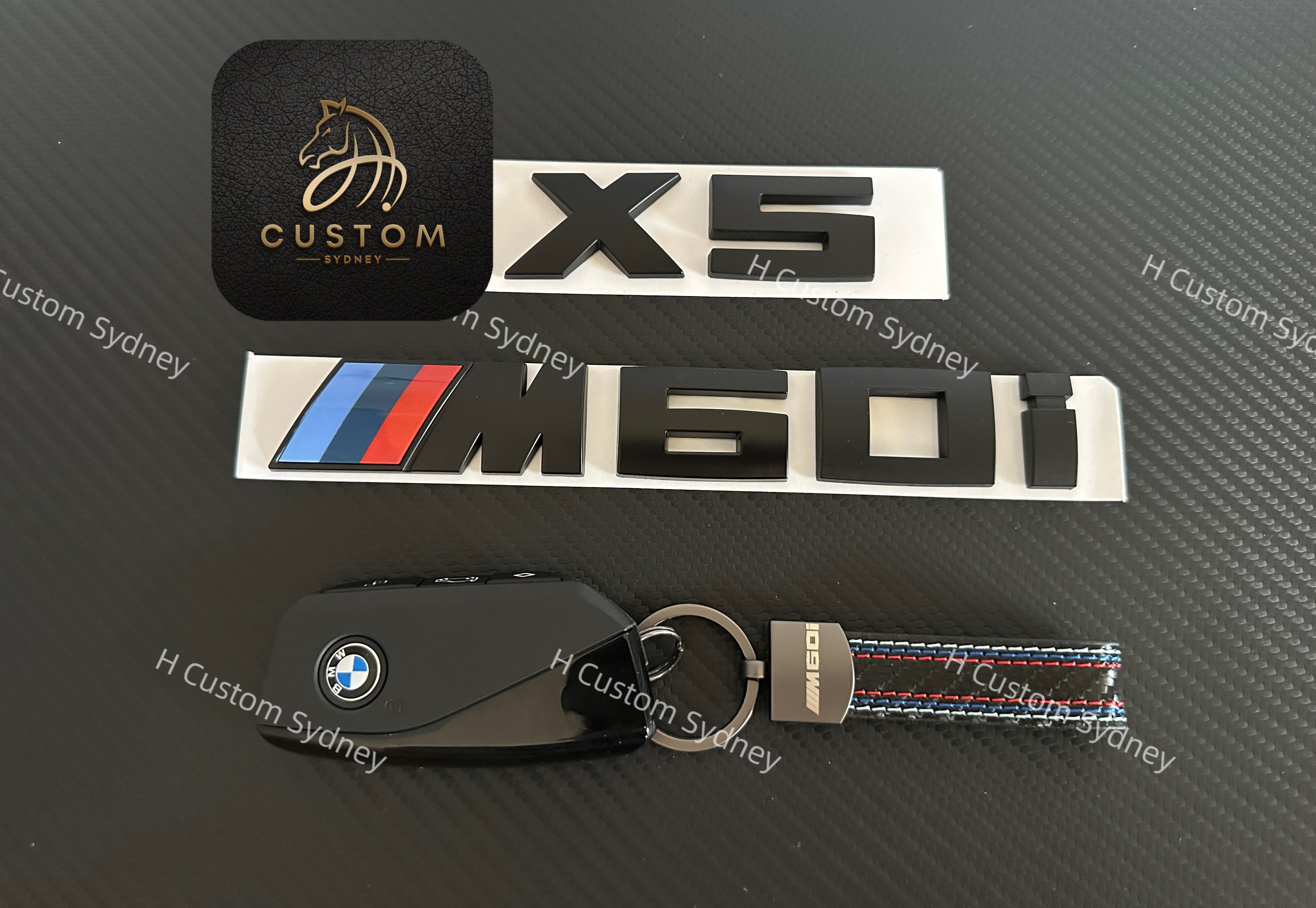 Matte Black X5 M60i Full Badges Emblem For BMW X5 G05LCI Exclusive Pac – H BODYKITS SYDNEY