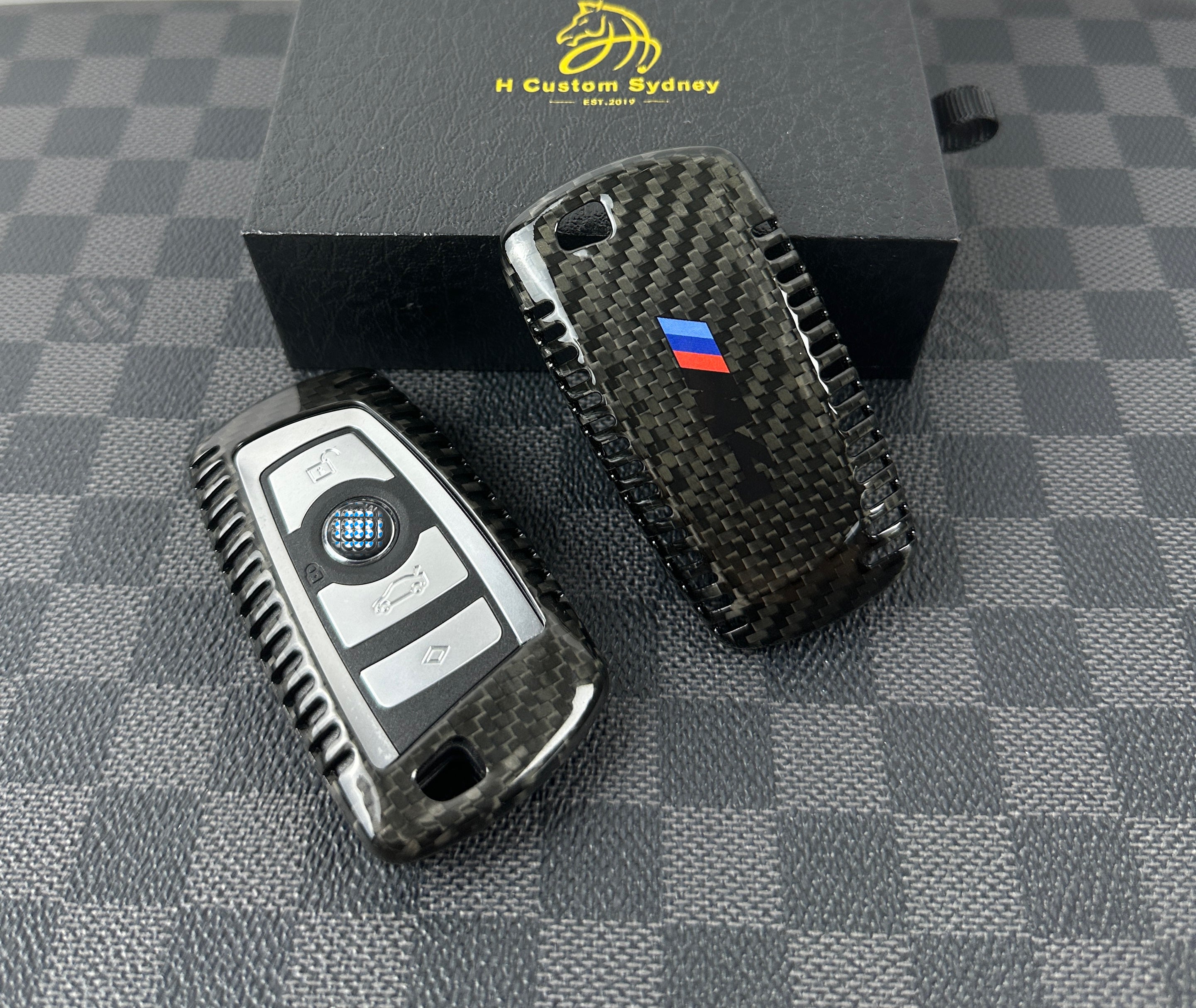 Genuine Carbon Fiber Keyring Key Fob Cover For BMW M3 M3 CS M4 M4 CS C ...