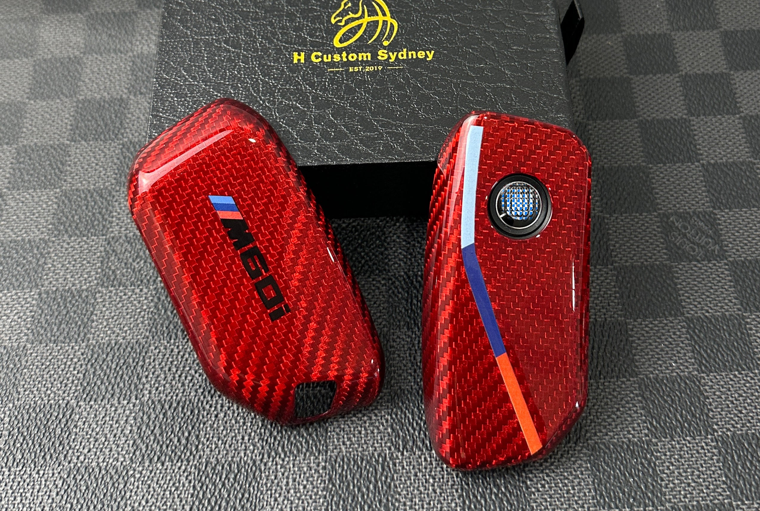 Premium Fiber Key Fob Cover Case Fit For BMW New X5 X6 X7 LCI M60i New ...