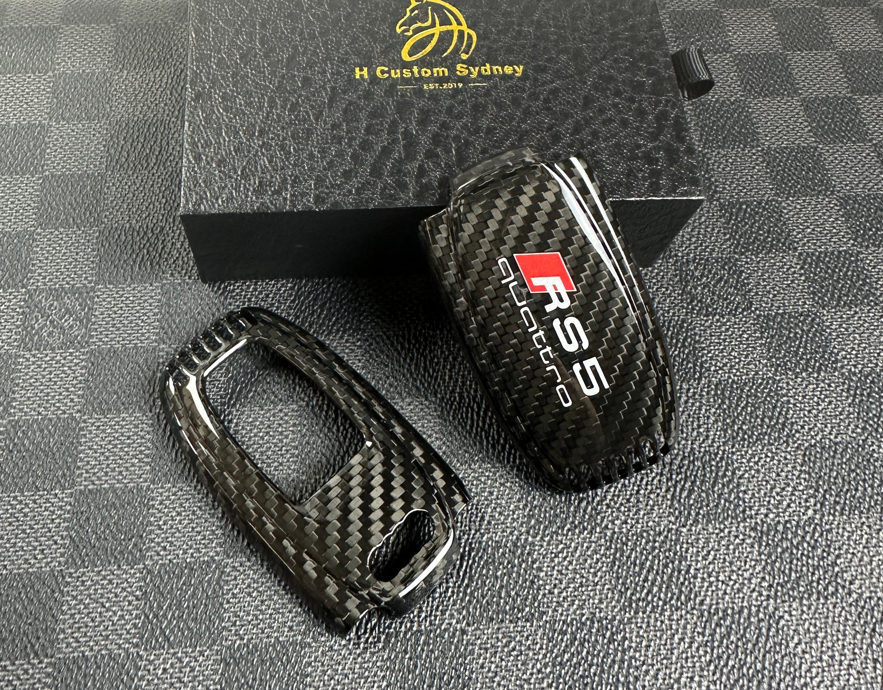 Genuine Carbon Fiber Key Fob Cover Case For Audi RS4 RS5 RS6 RS7 S4 S5 ...