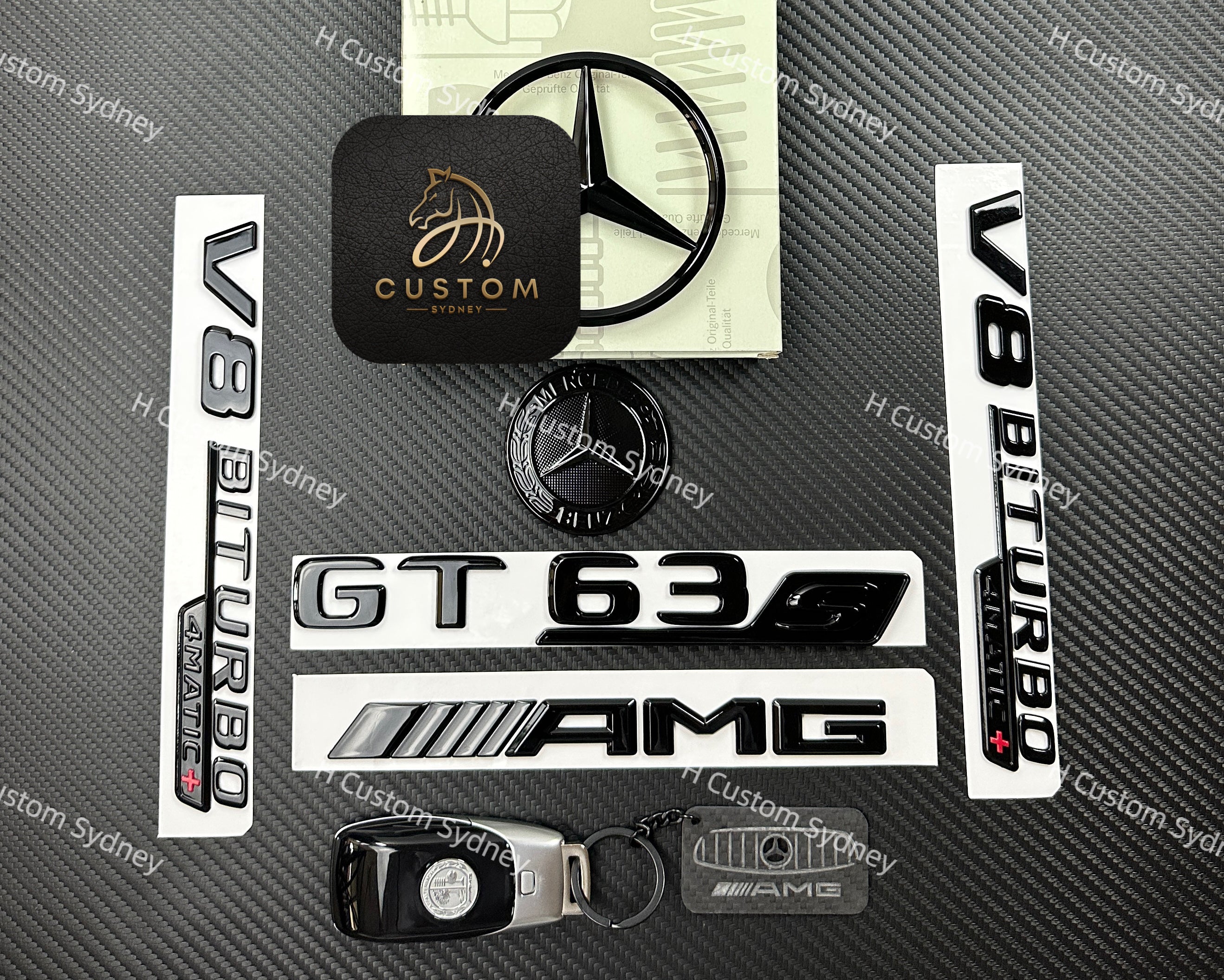 GT63S Gloss Black Full Black Badges Package For Mercedes AMG GT63S X29 ...