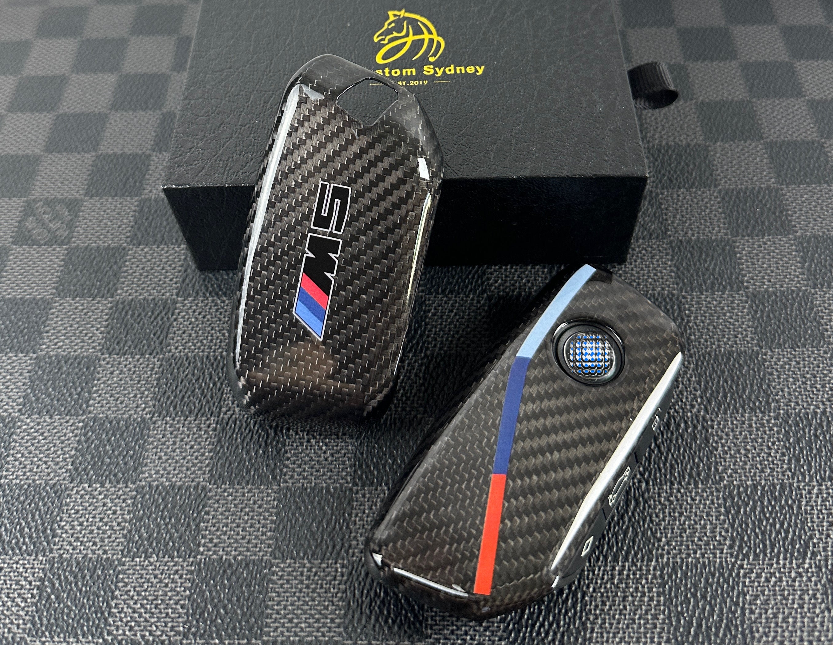 Luxury Carbon Fiber Key Fob Cover Case Fit For BMW New M5 G90 G99 New ...