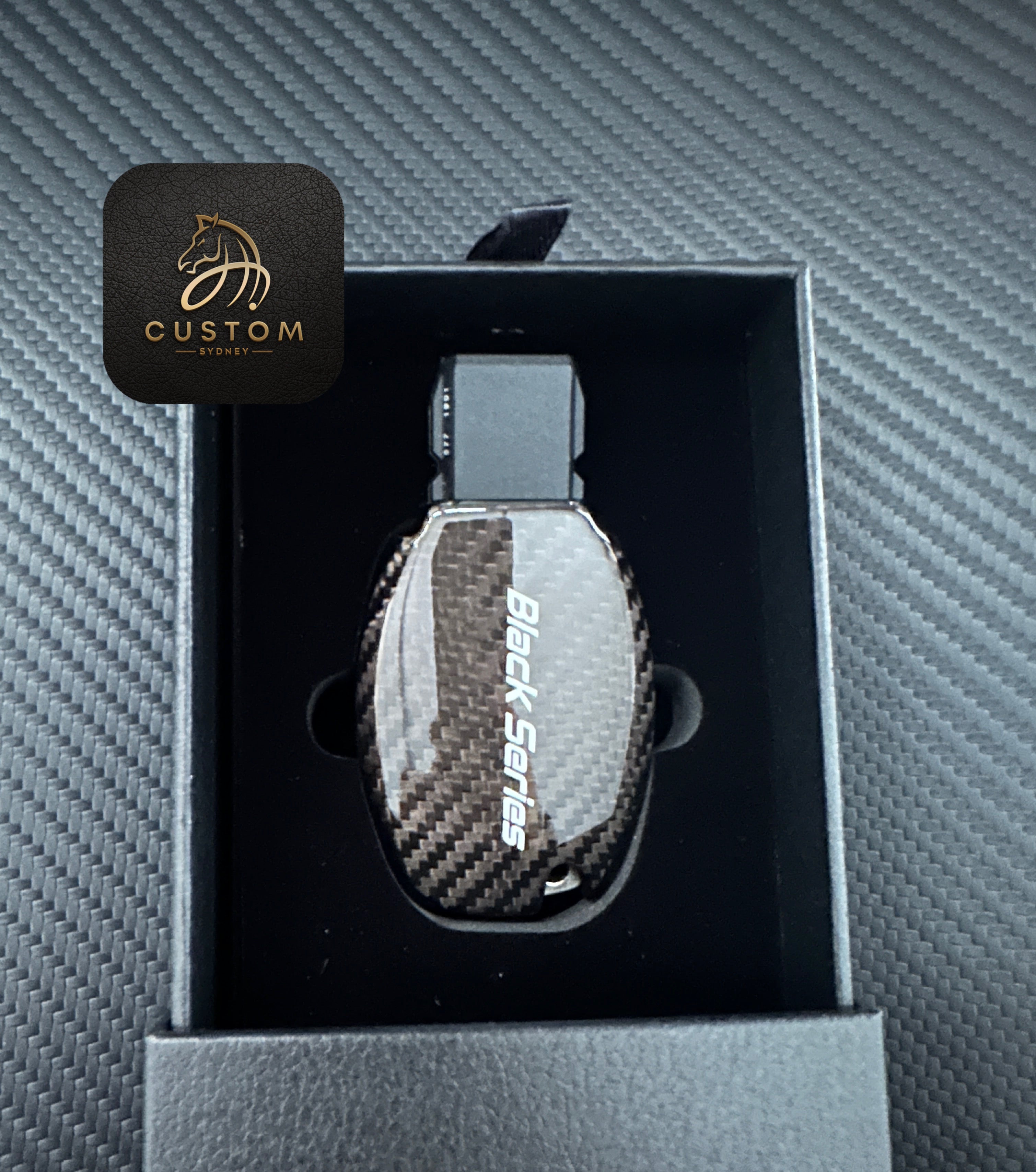 Black Series Premium Genuine Carbon Fiber Key Fob Cover Pack For Merce ...