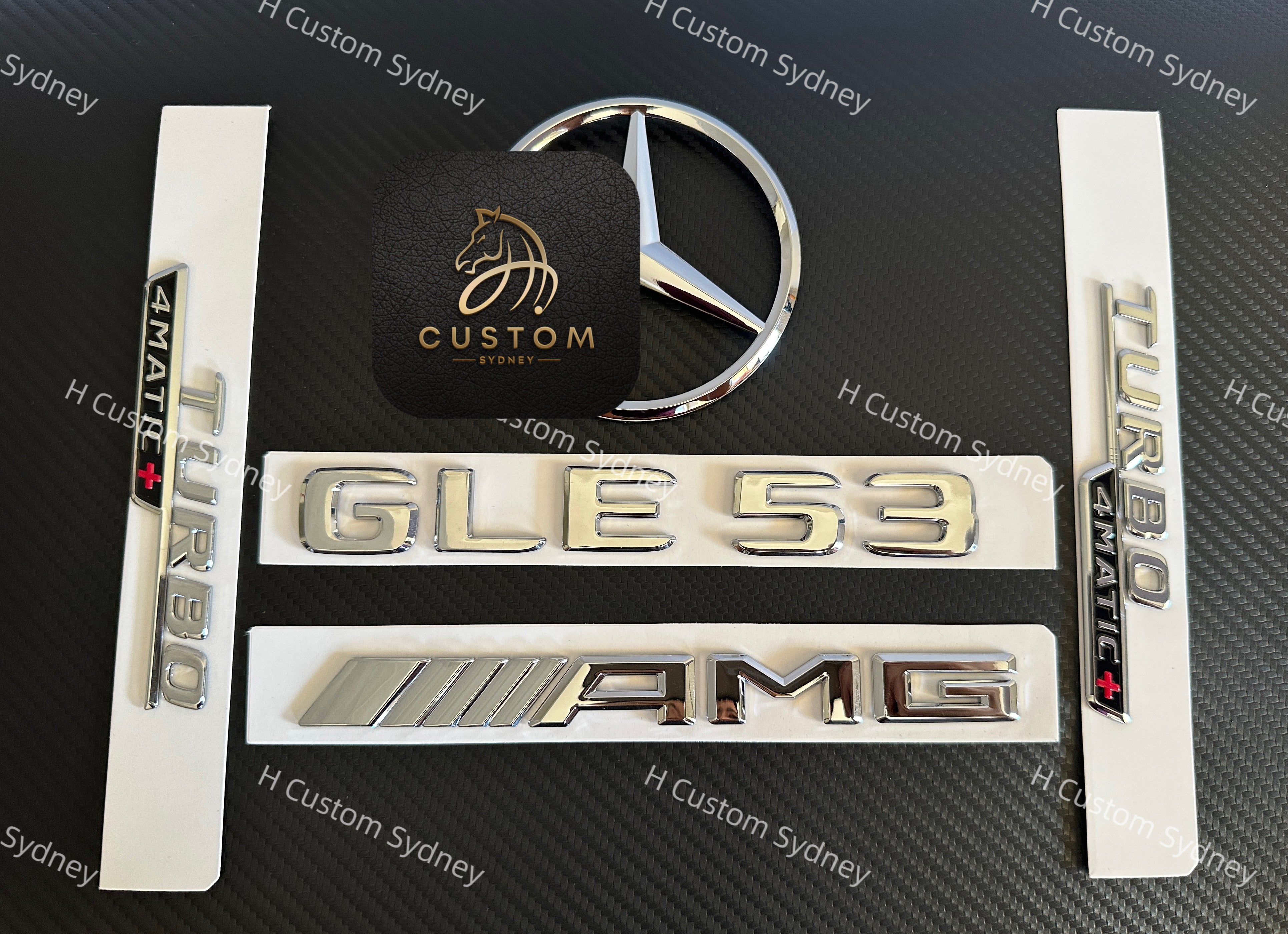 Chrome OEM GLE53 Badges Pack For Mercedes GLE53 V167 SUV ONLY 2020-202 ...