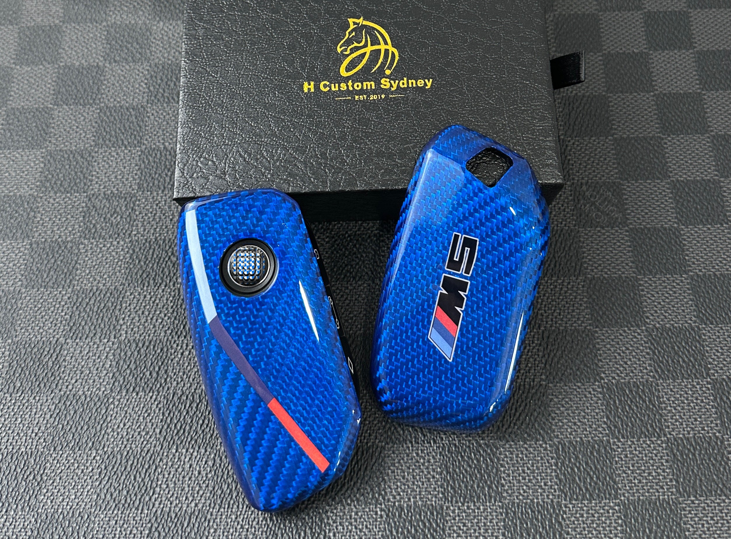 Luxury Carbon Fiber Key Fob Cover Case Fit For BMW New M5 G90 G99 New ...