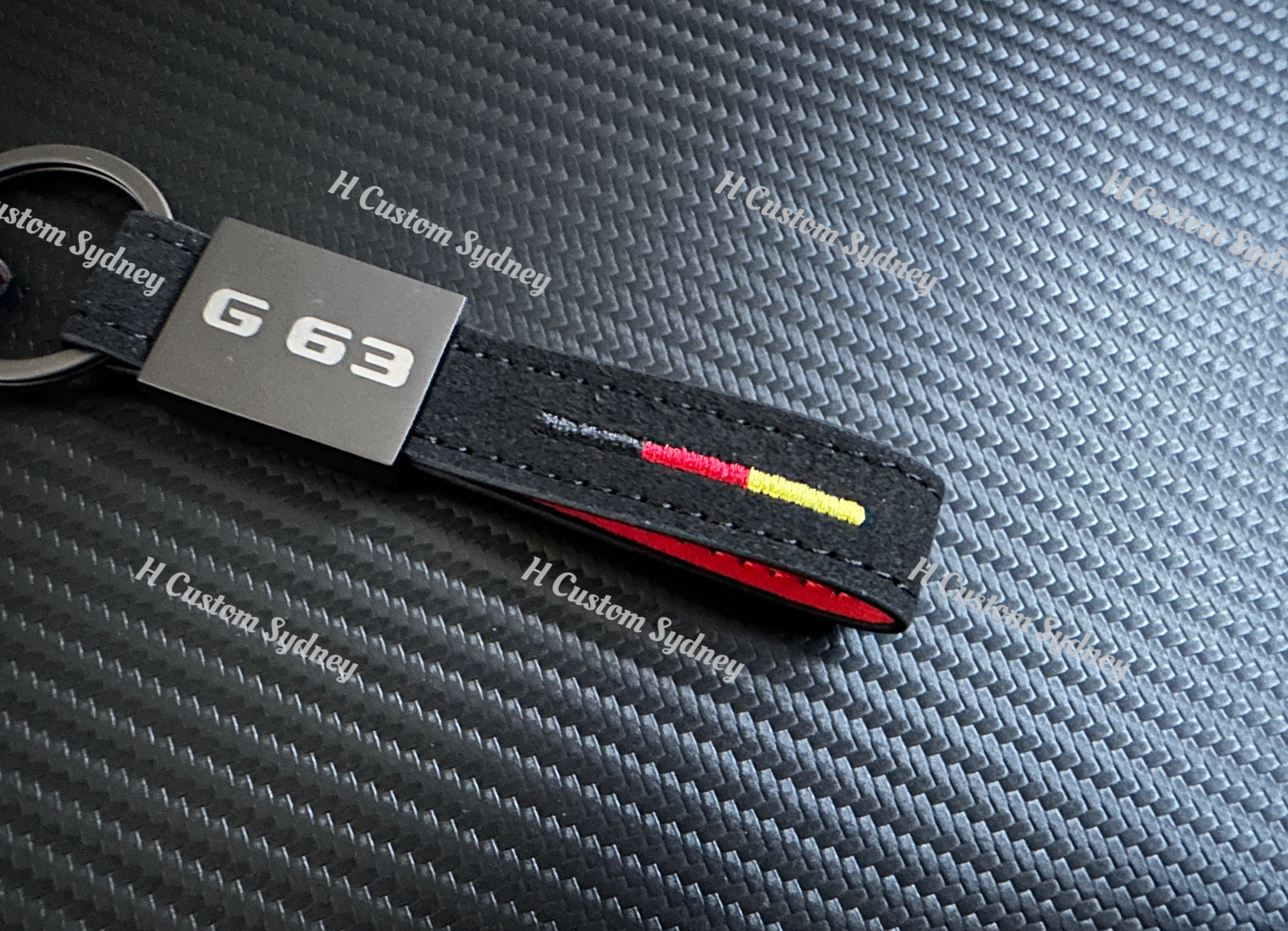 G63 Alcantara Keyring Keychain Key Cover For Mercedes G63 AMG Custom M ...