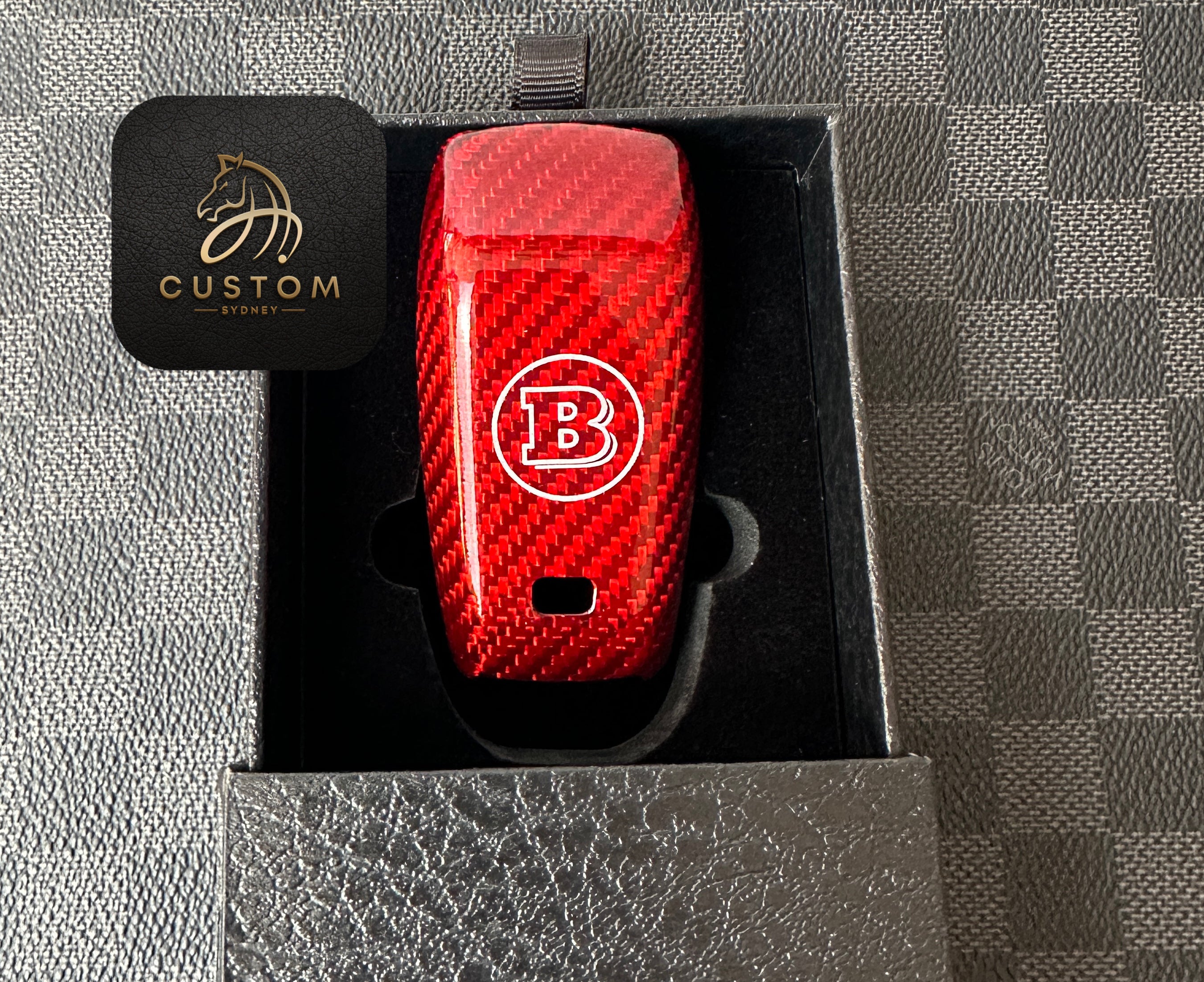 Brabus Style Premium Fiber Key Fob Cover Case For Mercedes AMG Model A ...