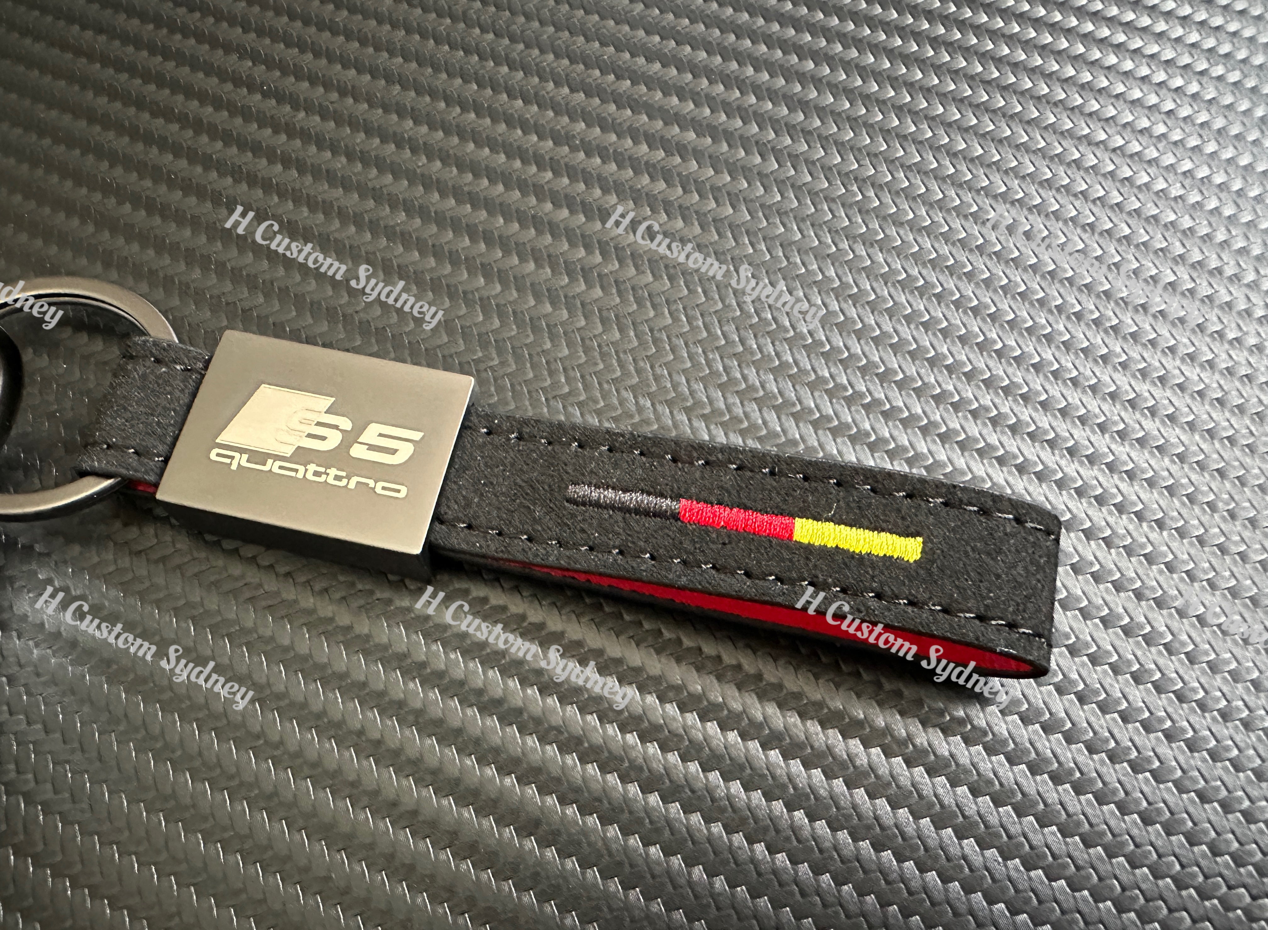 S5 Alcantara Key Cover Keychain For Audi S5 8T F5 Model Custom Made Ex ...