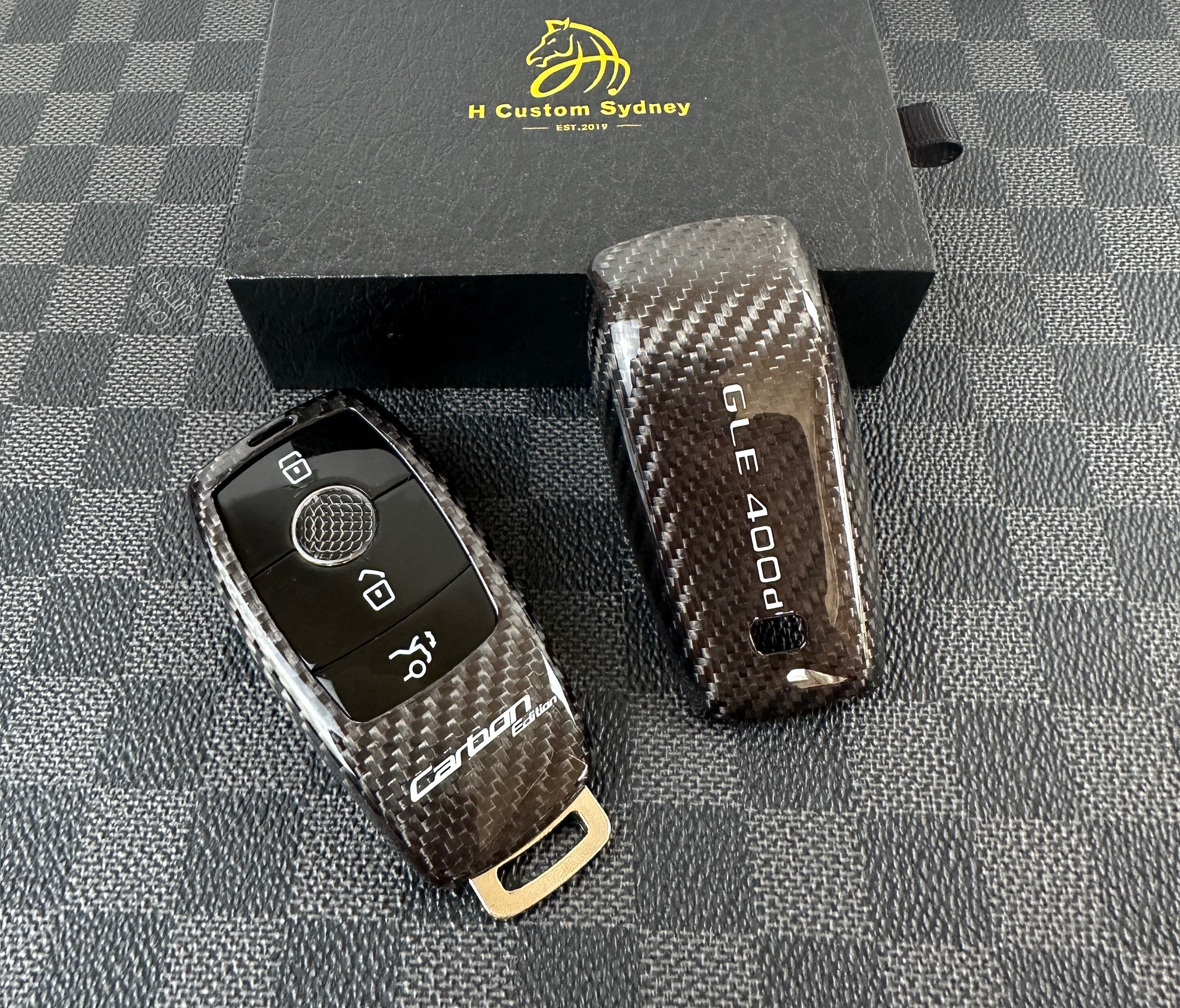 Premium Genuine Carbon Fiber Key Fob Cover Case For Mercedes V167 GLE4 ...