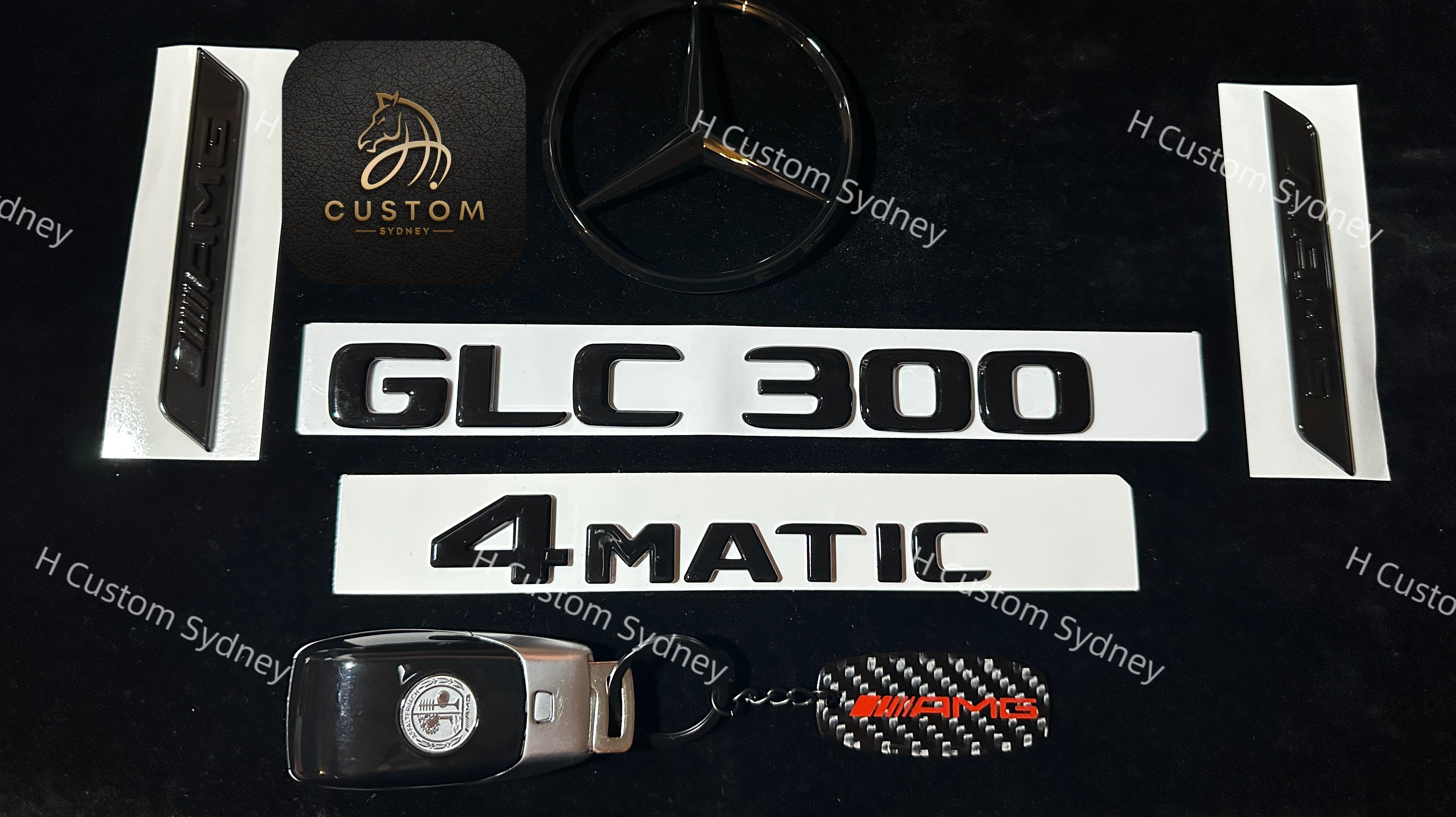 GLC300 GLC250 Gloss Black Full Badges Package For Mercedes GLC250 300 ...