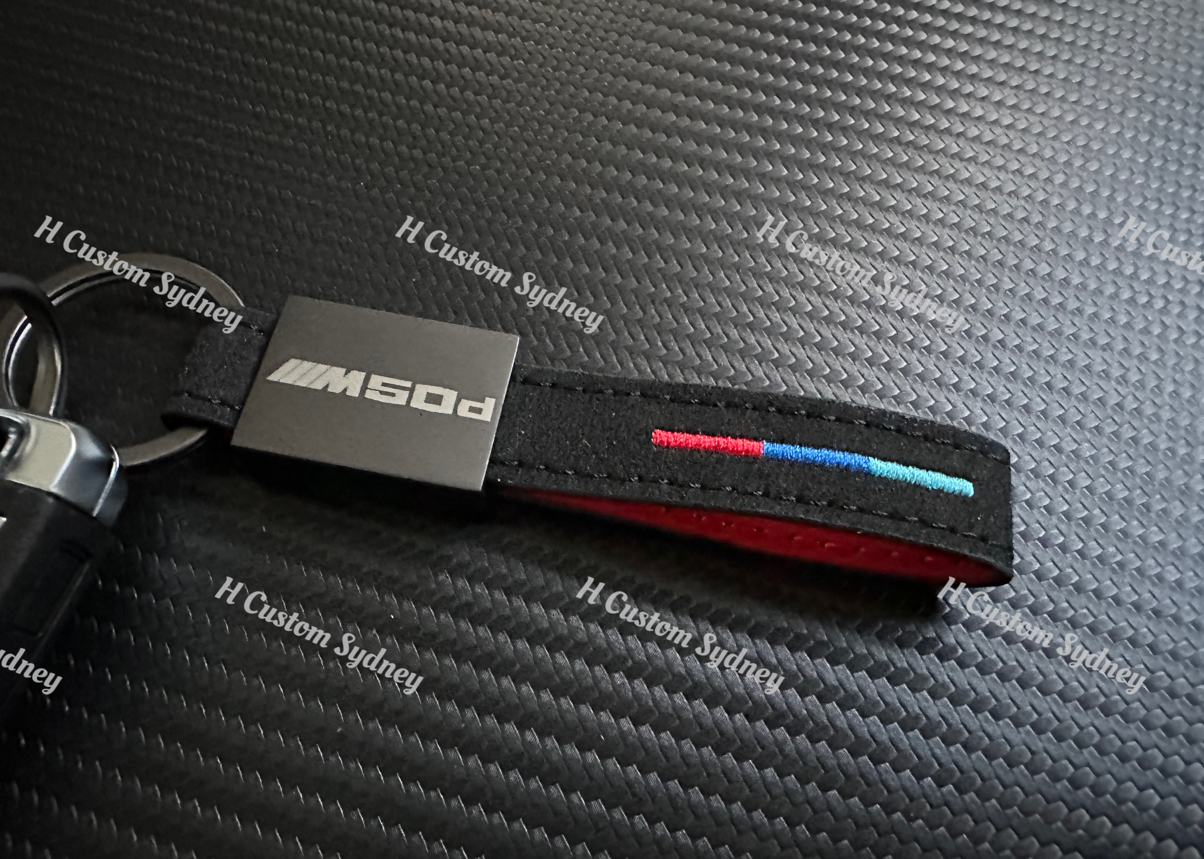 M50d Premium Keyring Alcantara leather For BMW X5 X6 X7 M50d Models – H ...