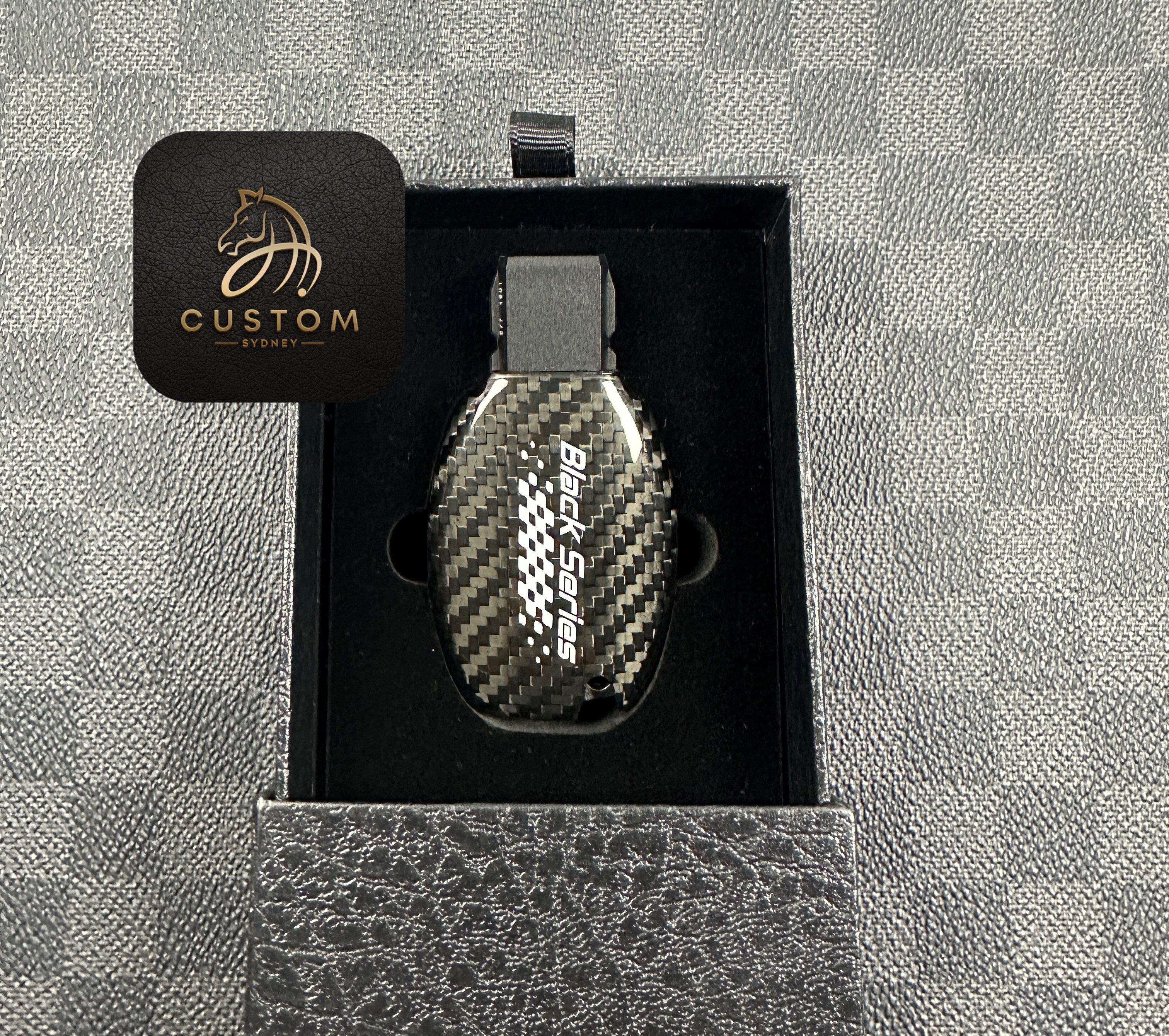 Black Series Premium Genuine Carbon Fiber Key Fob Cover Pack For Merce ...