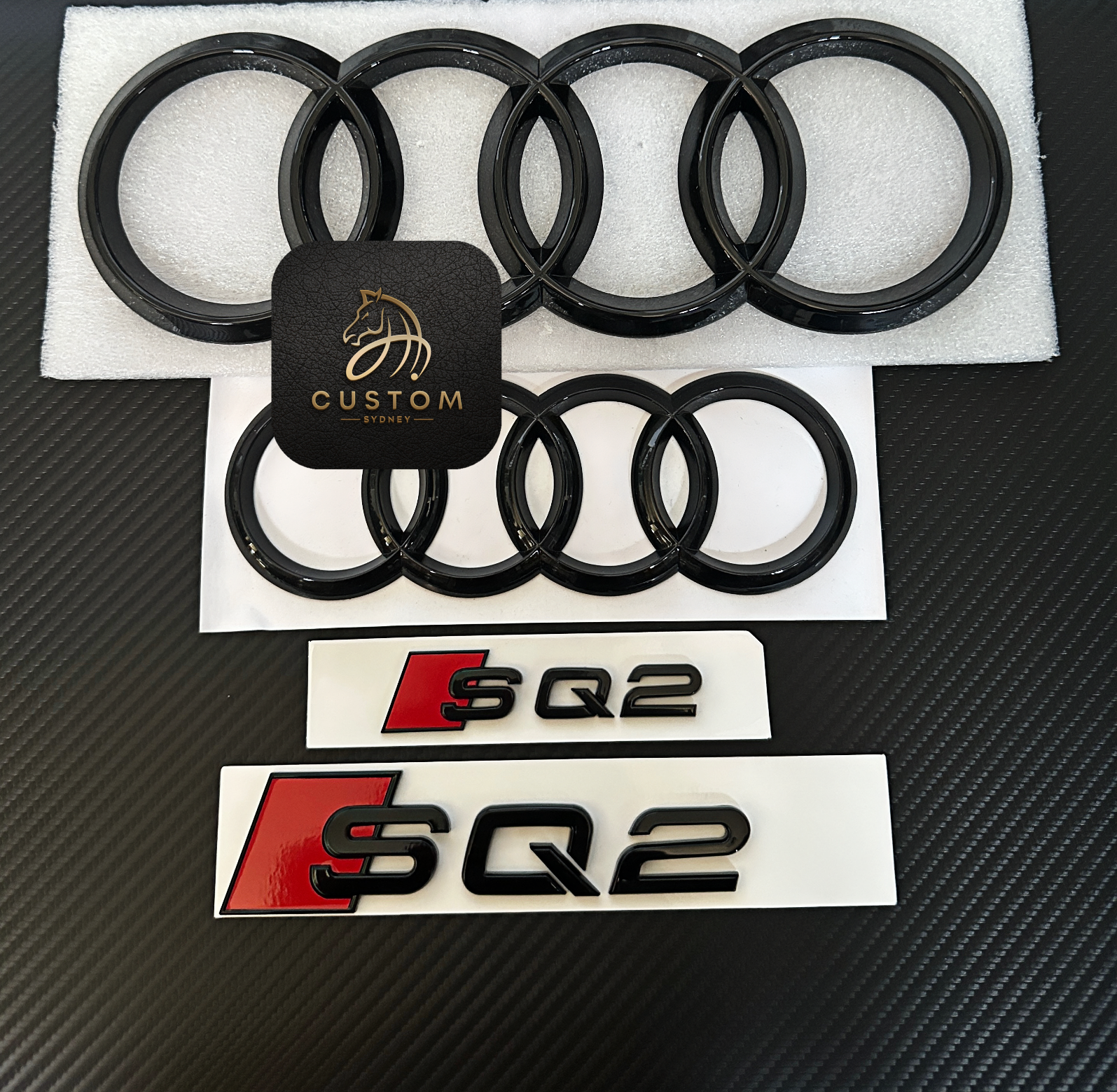 Gloss Black SQ2 Badges Pack For Audi SQ2 GA 2021-2024 Model – H ...