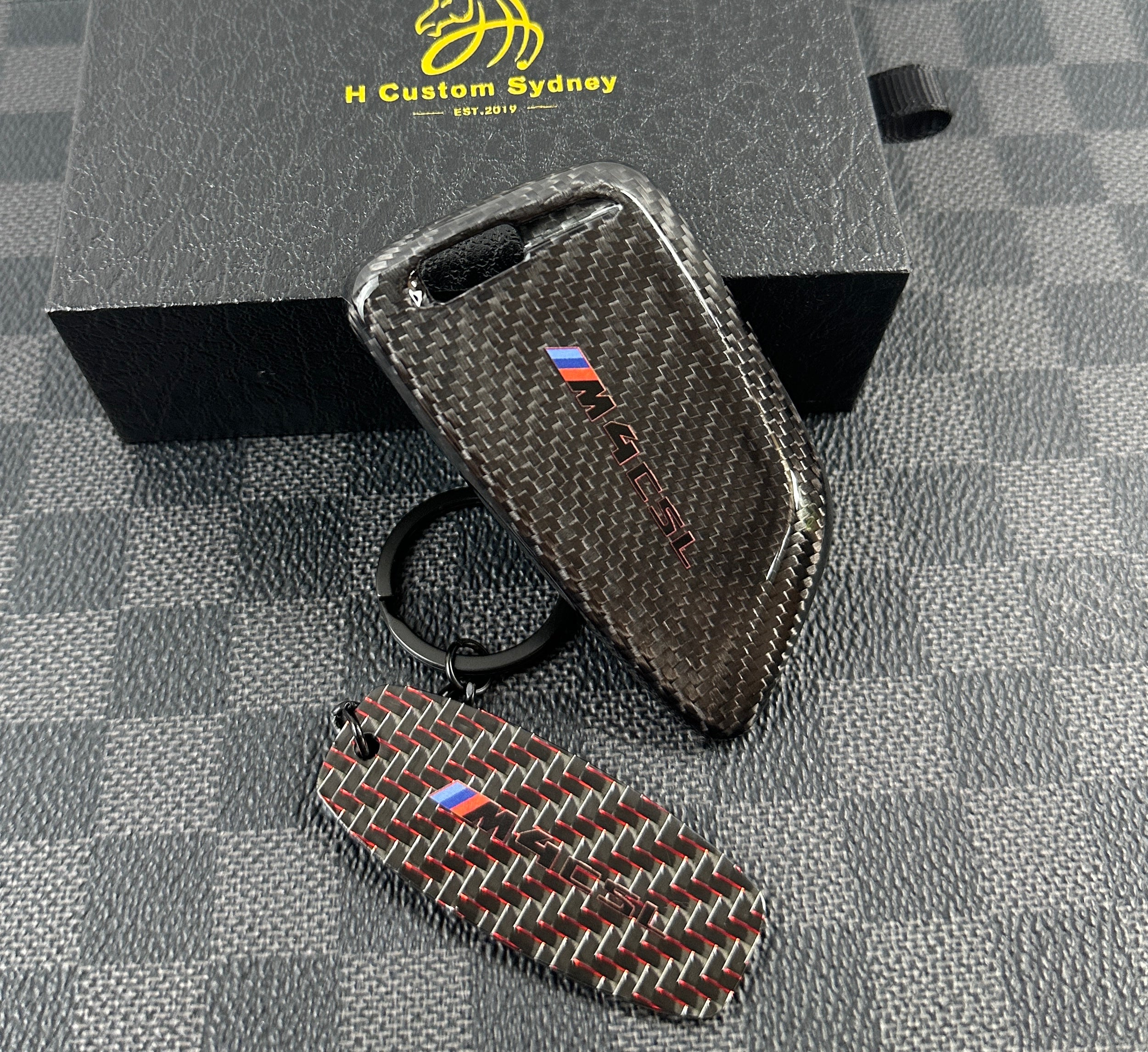 M4 CSL Premium Carbon Fiber Key Fob Cover Case Keychain Pack For BMW M ...