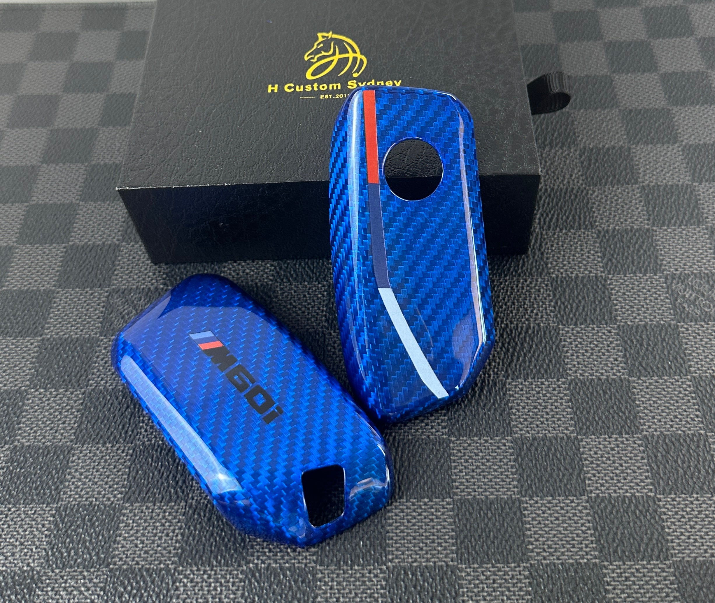Premium Fiber Key Fob Cover Case Fit For BMW New X5 X6 X7 LCI M60i New ...