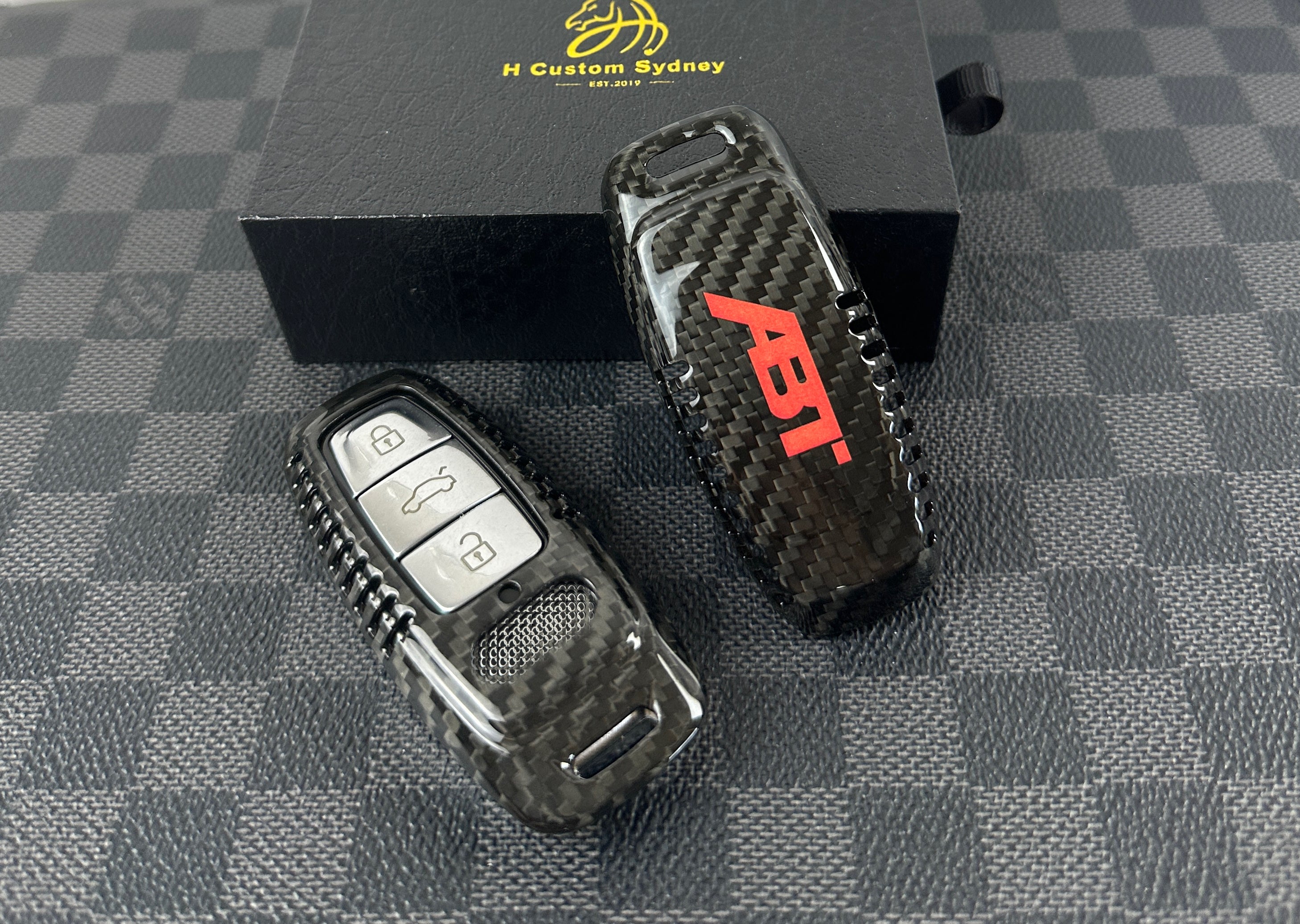 ABT Genuine Carbon Fiber Key Cover Keyring Package for Audi RSQ8 New R ...