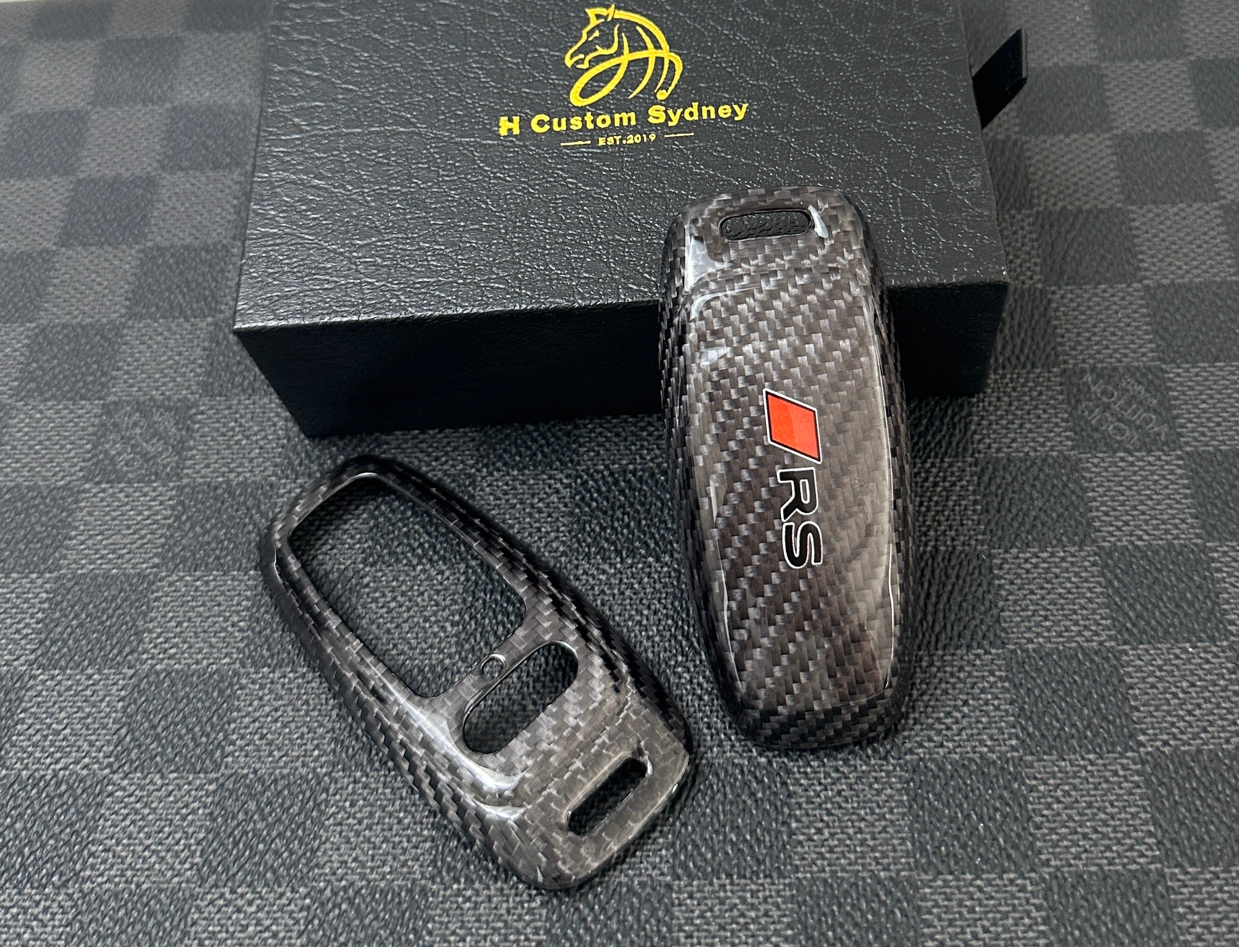 Luxury Carbon Fiber Key Fob Cover Case For Audi New RS3 RS6 RS7 RSQ8 R ...