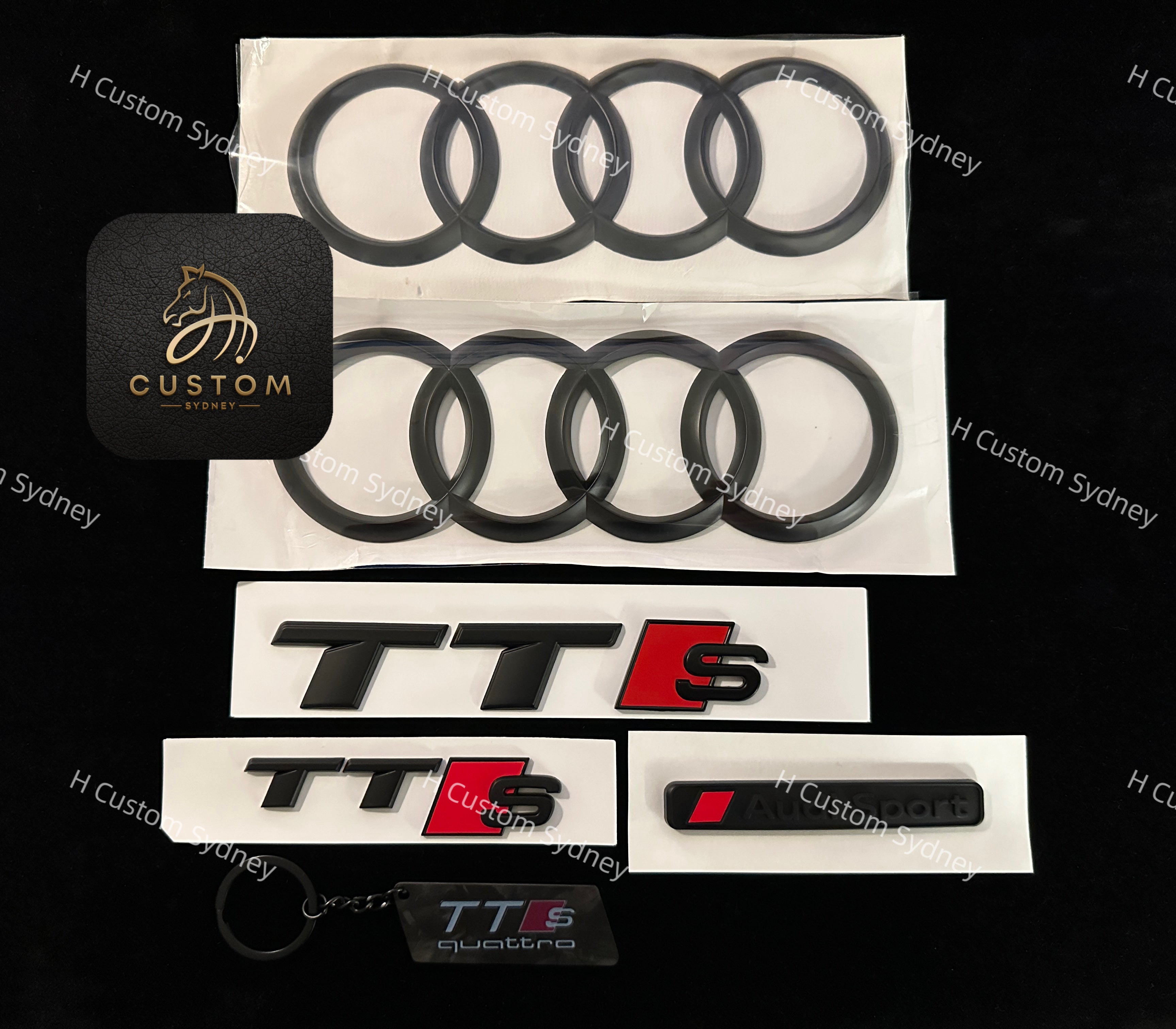 Matte Black TTS Badges Package For Audi TTS FV model MK3 – H BODYKITS ...