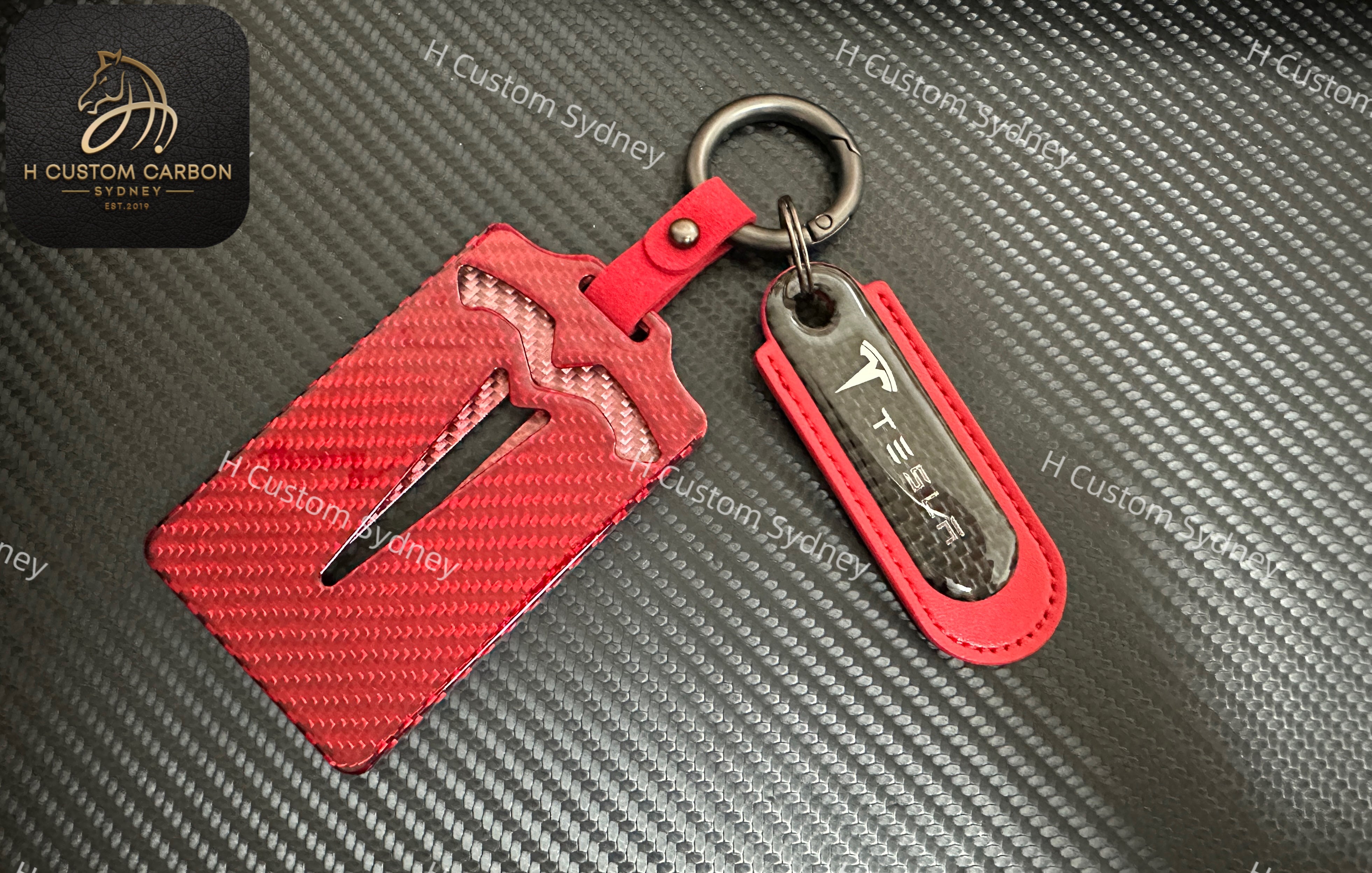 Tesla Premium Genuine Fiber Key Fob Cover Case For Tesla Model 3 Model ...