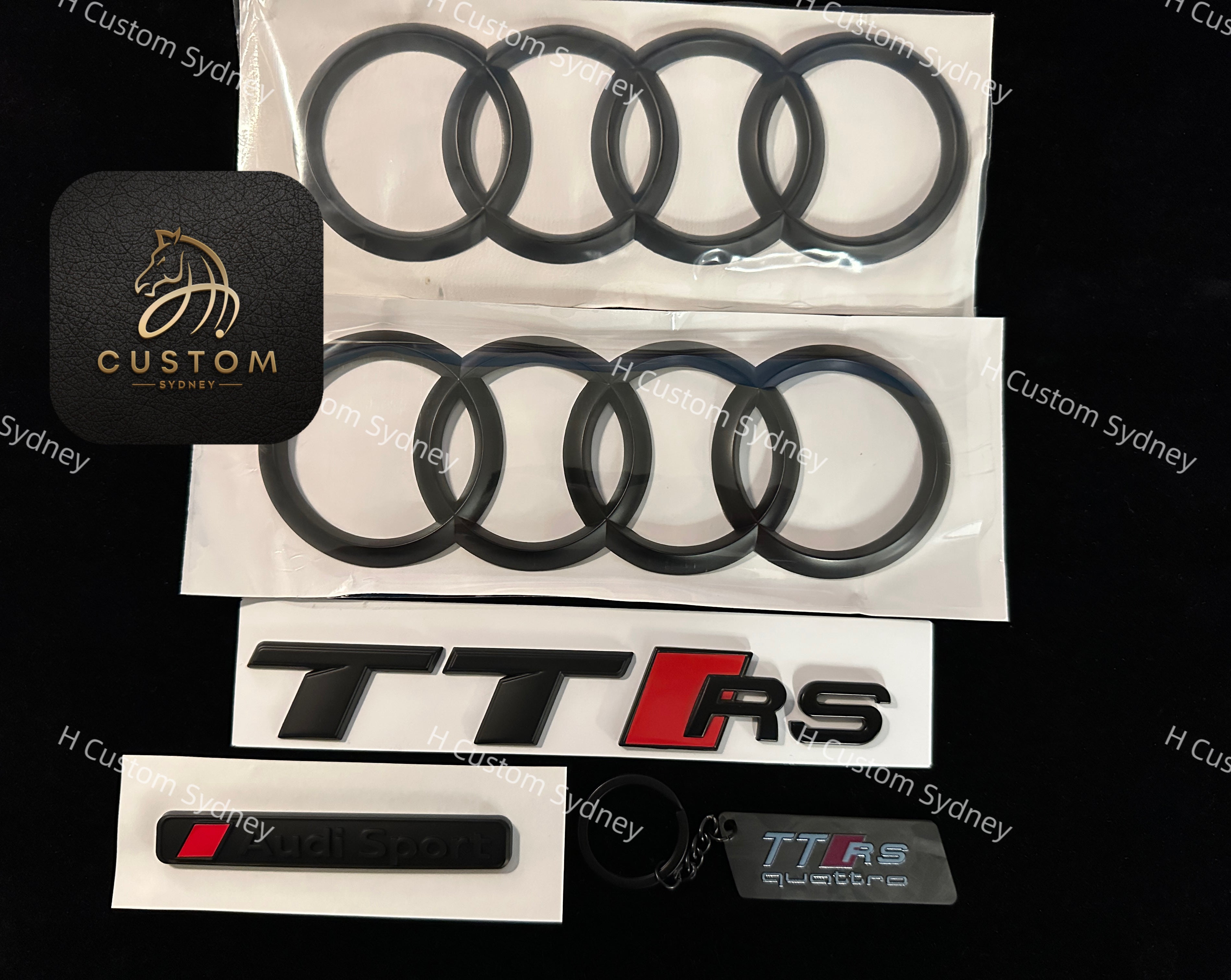 Matte Black TTRS Badges Package For Audi TTRS FV model MK3 – H BODYKITS ...
