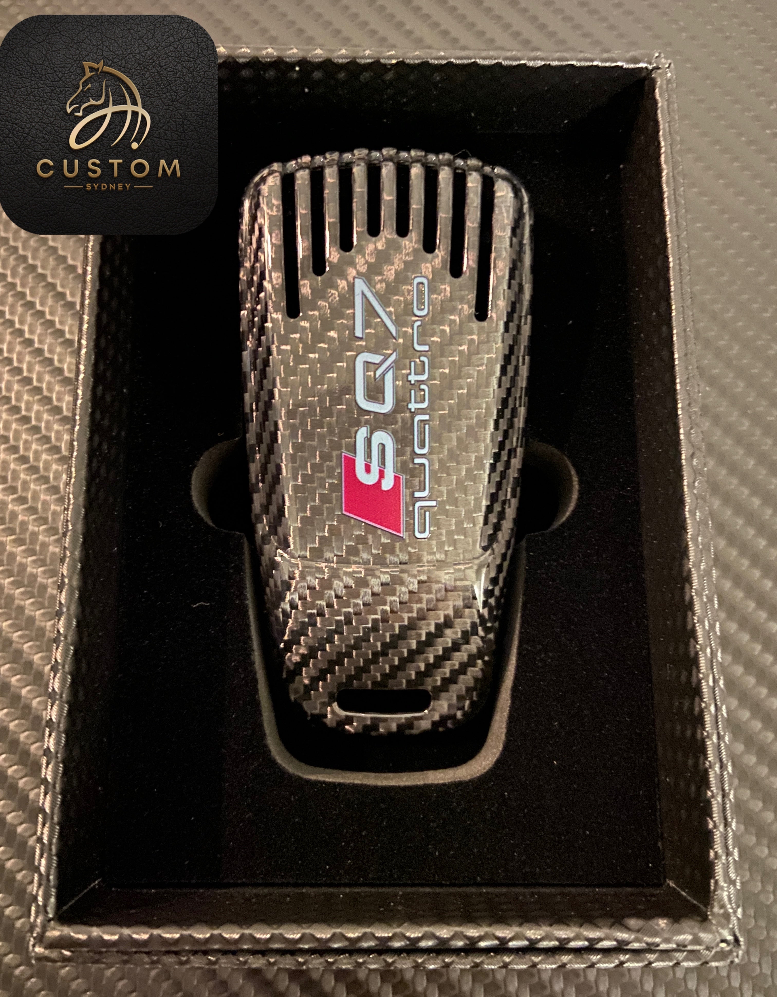 Genuine Carbon Fiber Keyring Key FOB Cover For Audi RS4 RS5 S4 S5 SQ5 ...