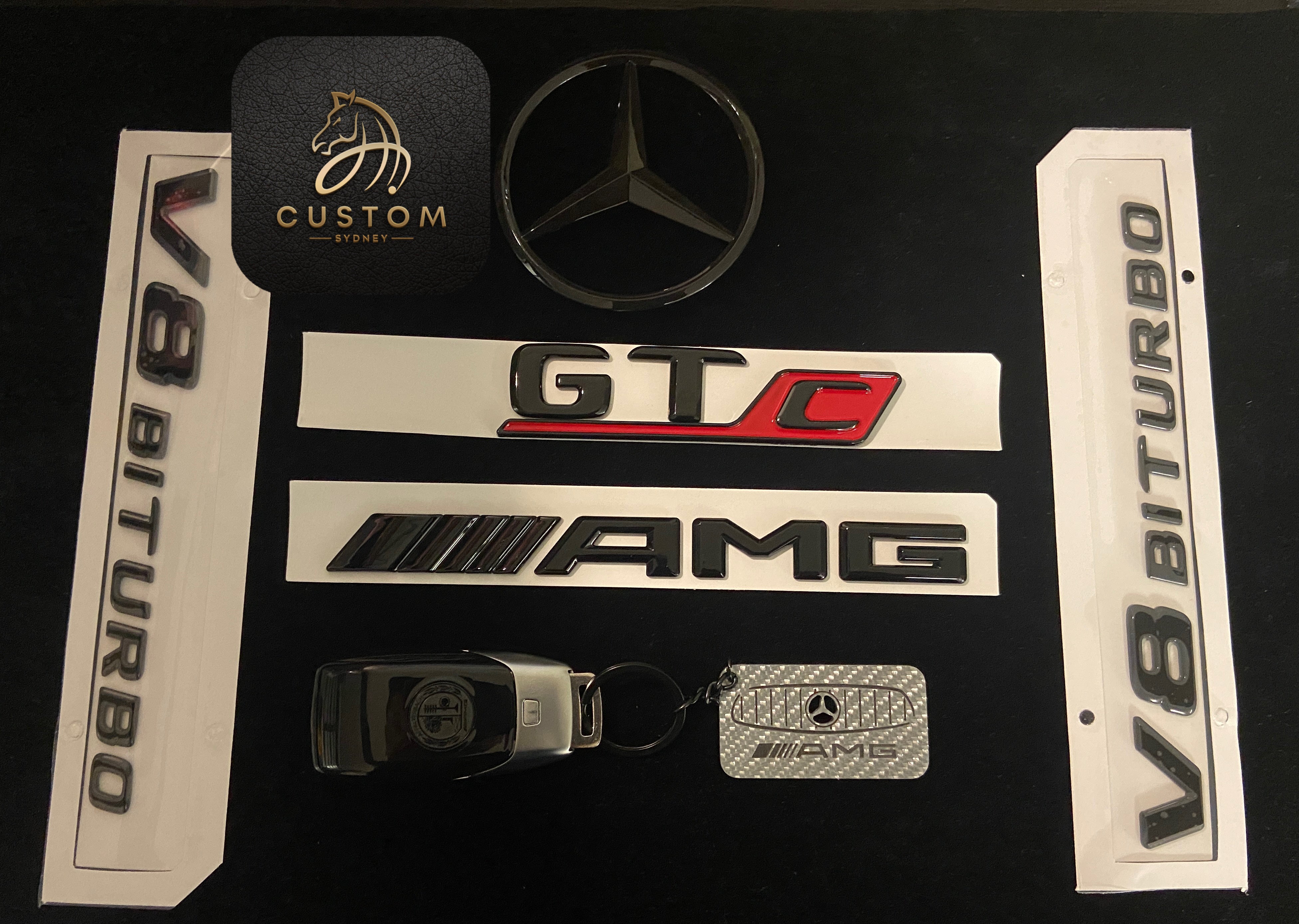 Gloss Black Full Badges Package For Mercedes amg GTC C190 – H BODYKITS ...