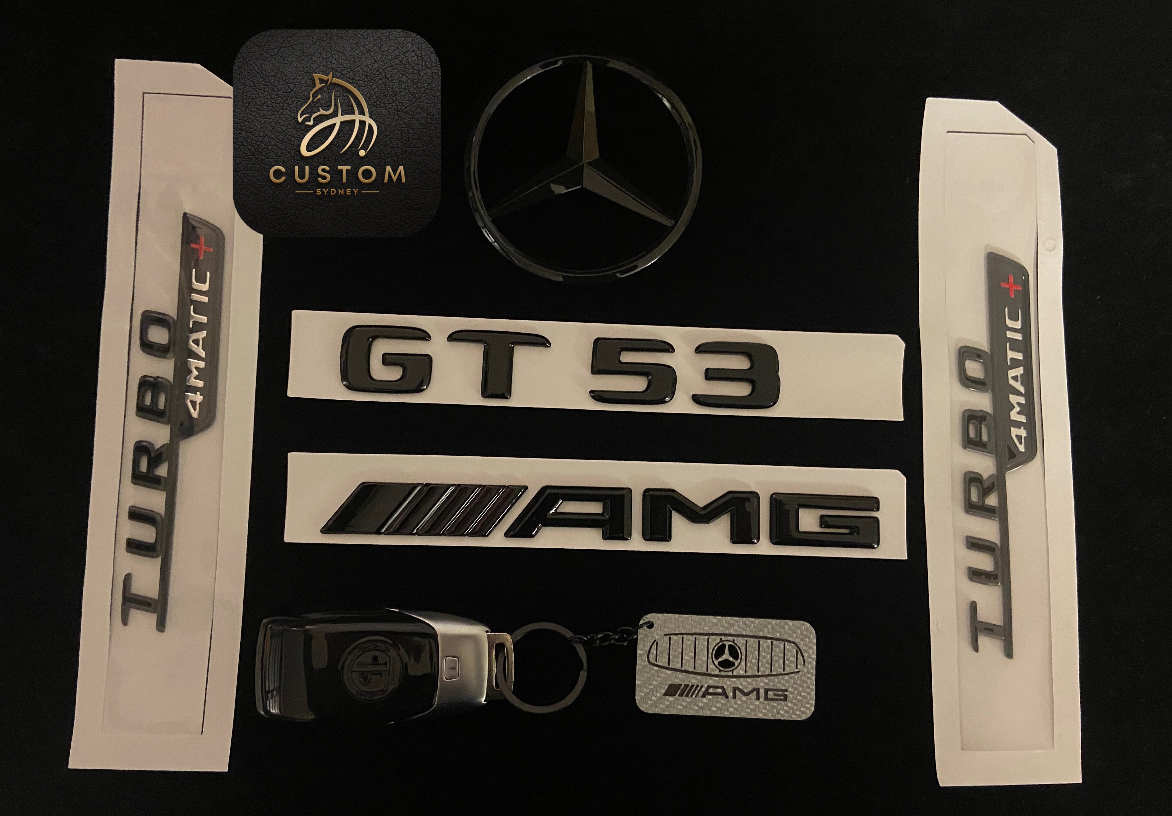 Gloss Black Full Badges Package For Mercedes AMG GT53 X290 ONLY – H ...