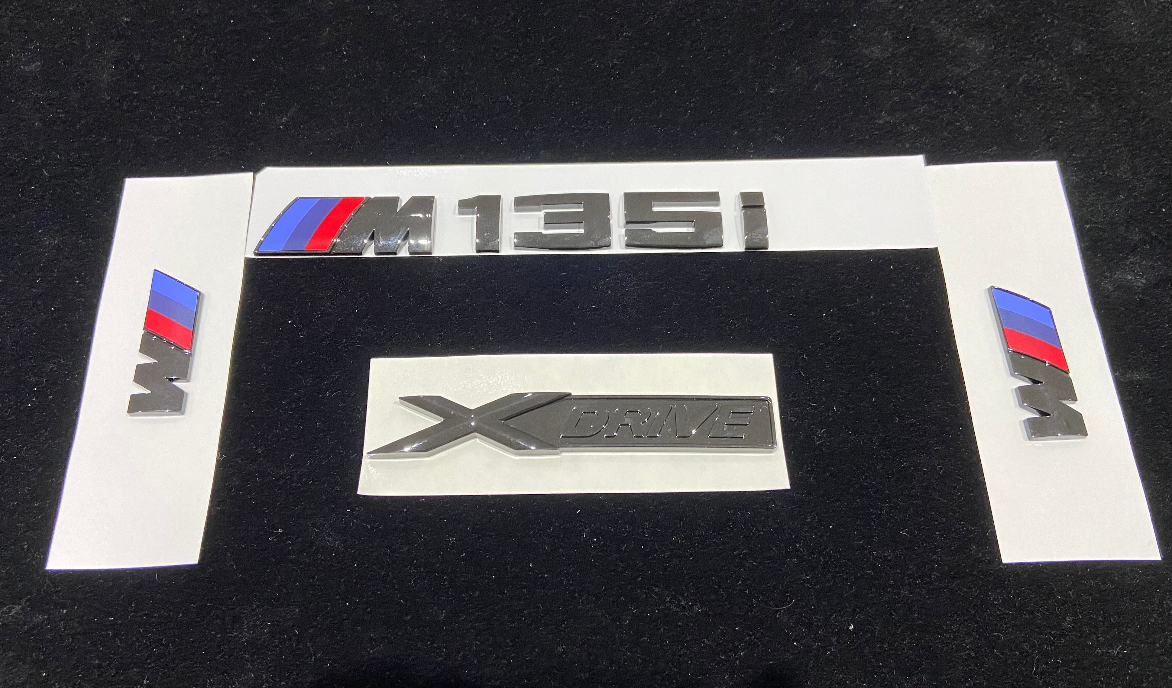 Gloss Black XDrive M135i Full Badges Emblem For BMW M135i Custom Gift ...