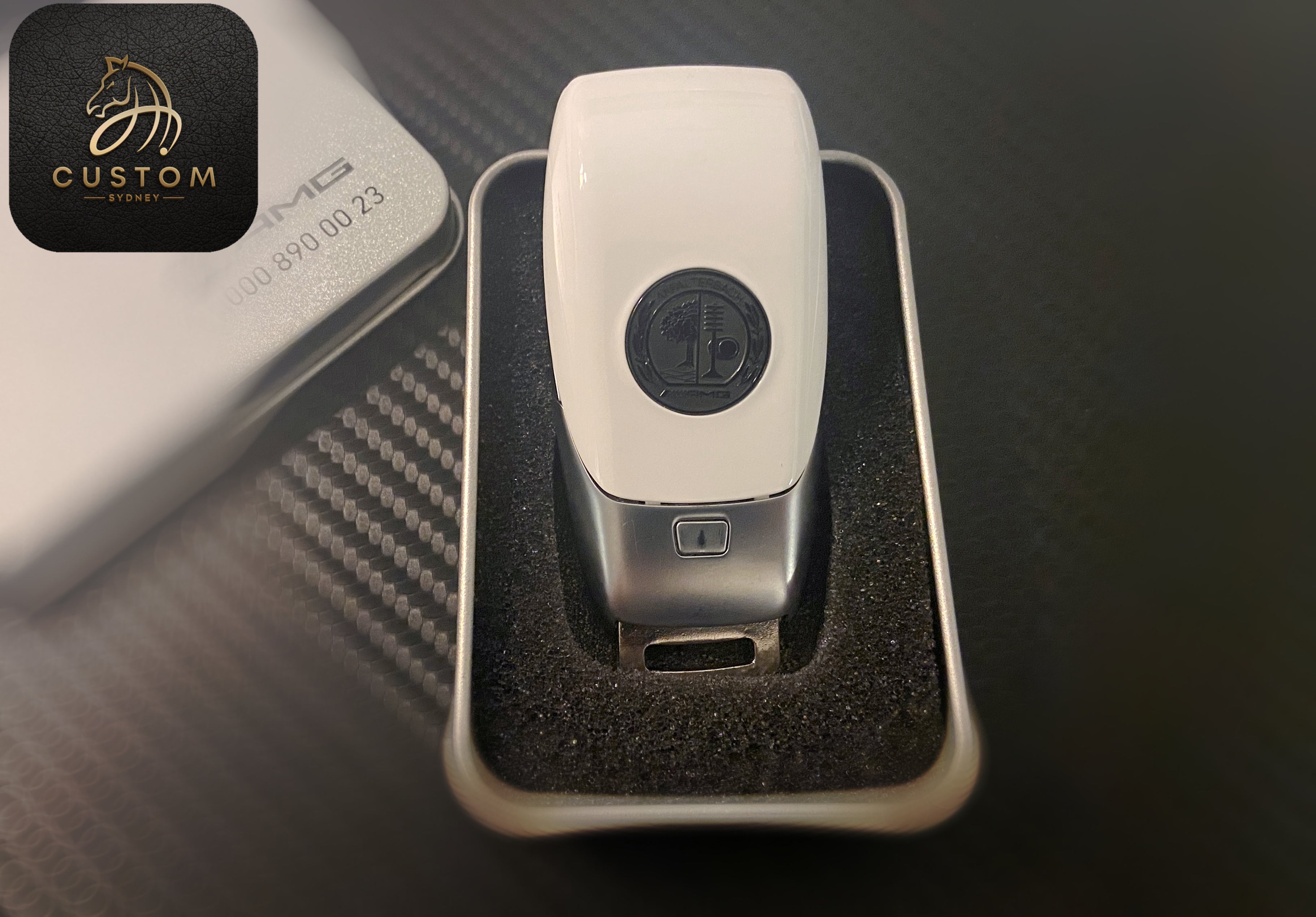 Gloss White AMG key Cover replacement parts For Mercedes A35 A45S CLA4 ...