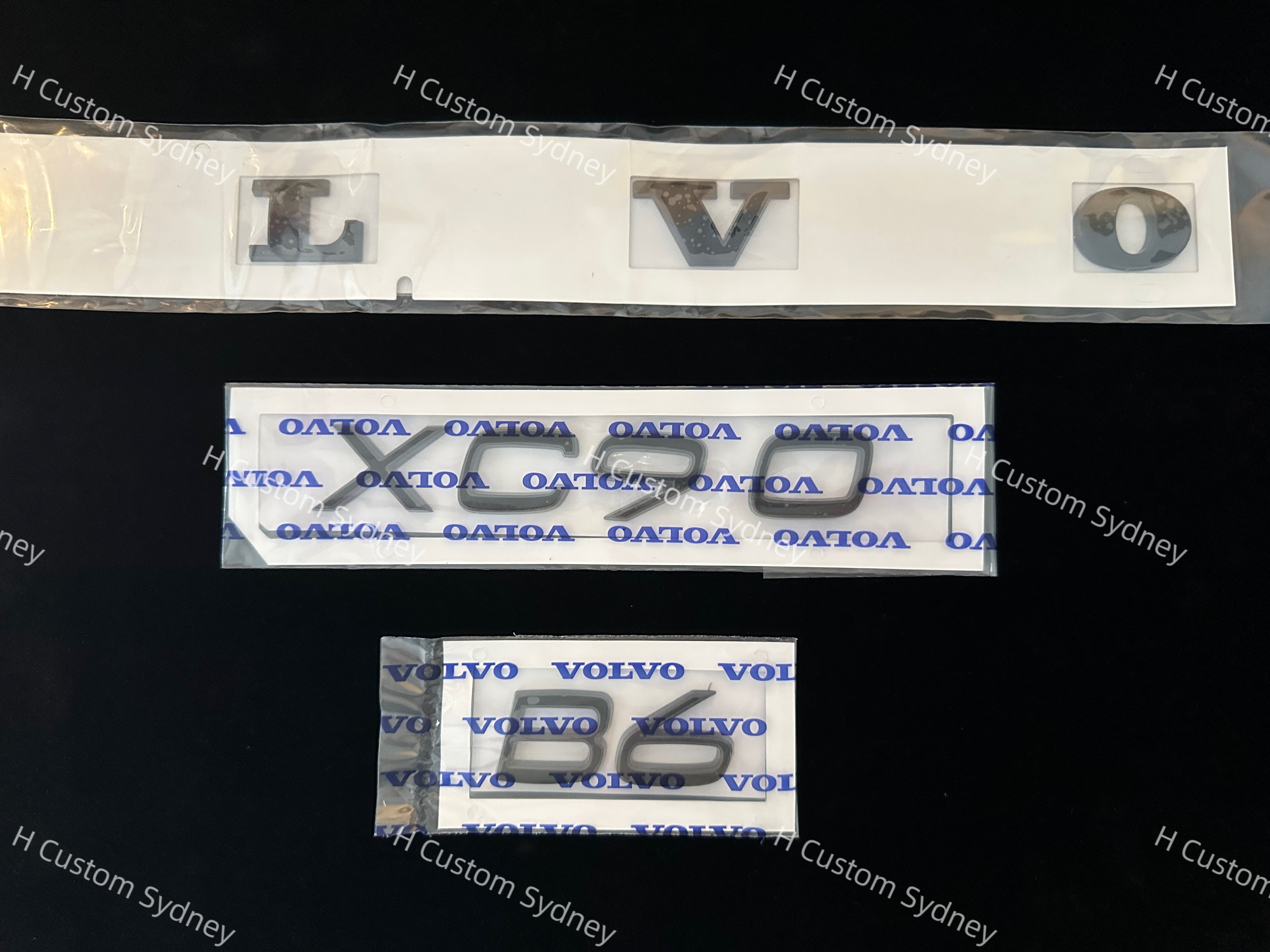 XC90 Gloss Black Badges Package For Volvo XC90 T6 B6 Models – H ...