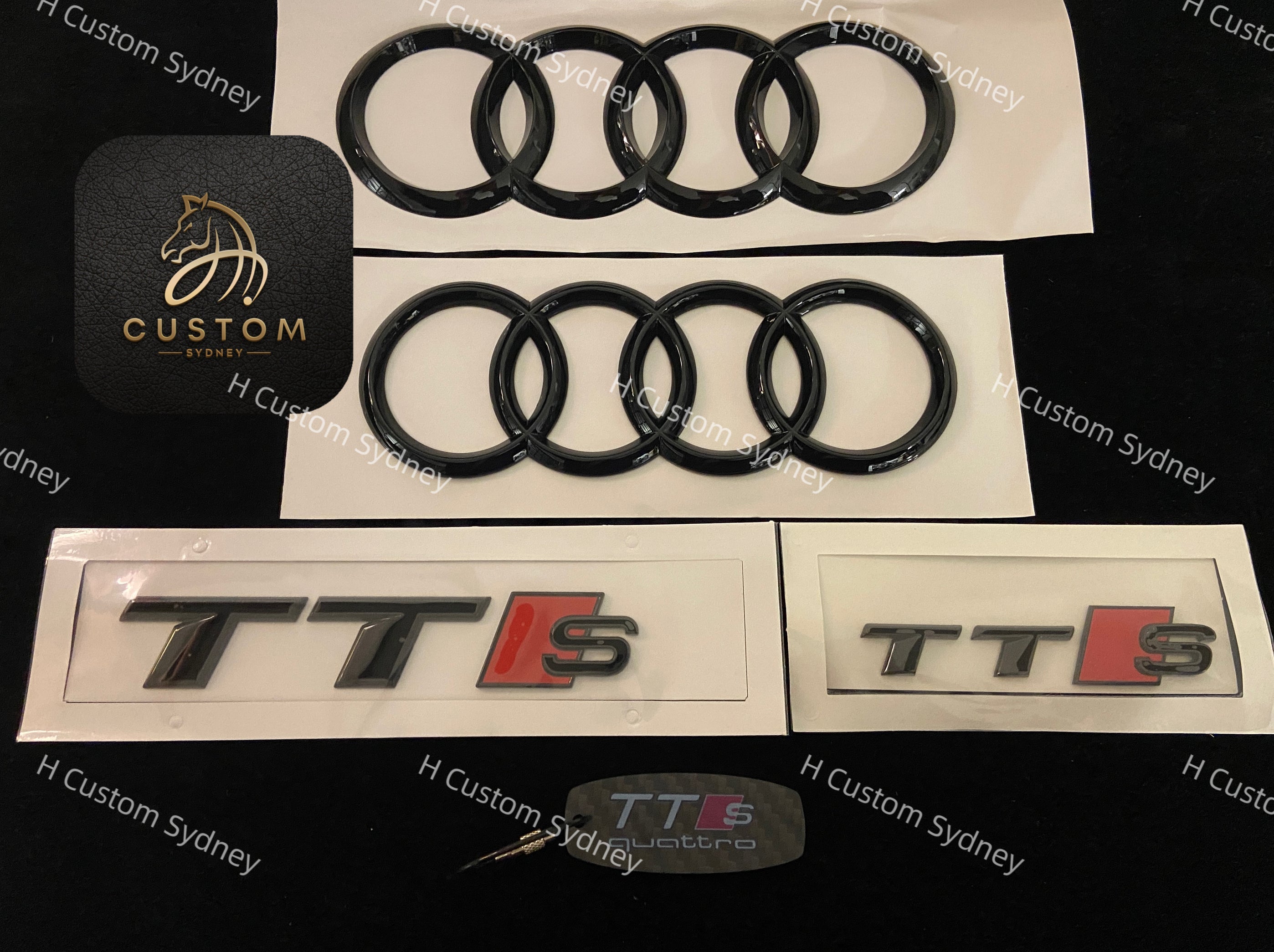 Gloss Black TTS Full Badges Package For Audi TT FV model 2015-2022 – H ...